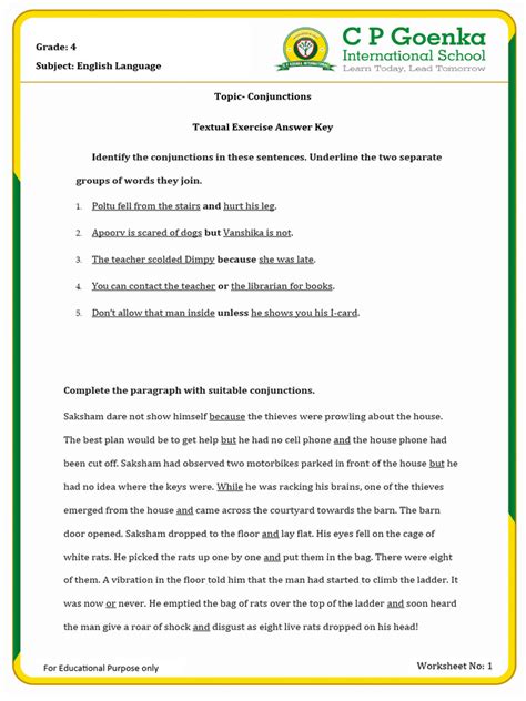 Cp English Language G4 C20 Textual Exercises Answerkey 3 Pdf