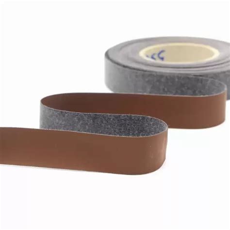 Unfolded Bias Binding In Faux Leather Brown