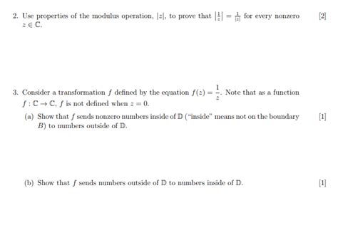 Solved 2 Use Properties Of The Modulus Operation 2 To