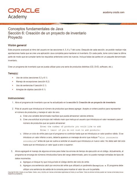 Jf6projectesp Pdf Java Lenguaje De Programación Mi Sql