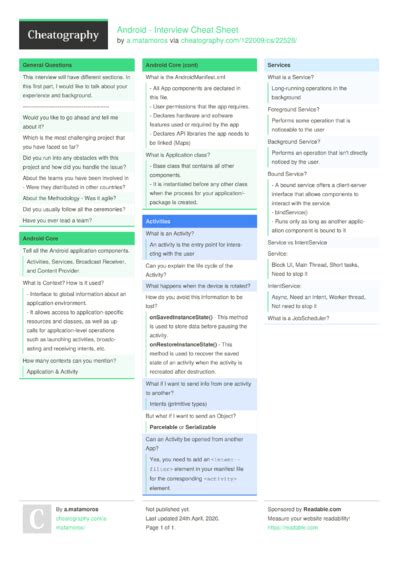 27 android cheat sheets cheat sheets for every occasion
