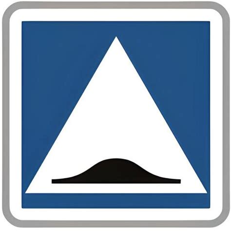 Panneau Indication Dune Surélévation De Chaussée C27 500 Mm Classe 2