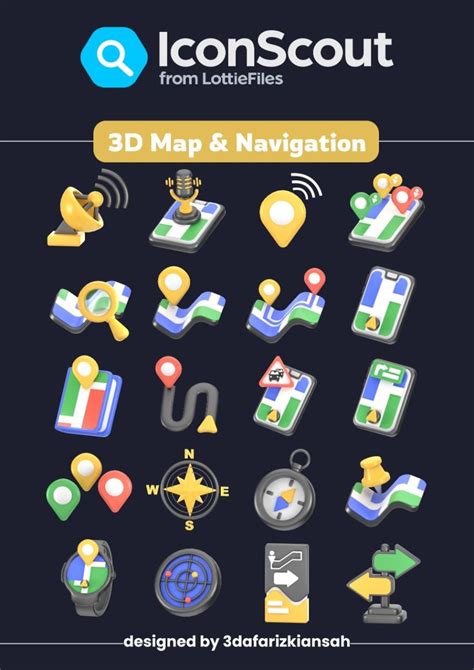 Map And Navigation 3d Icon Pack 20 Free Download Maps And Navigation