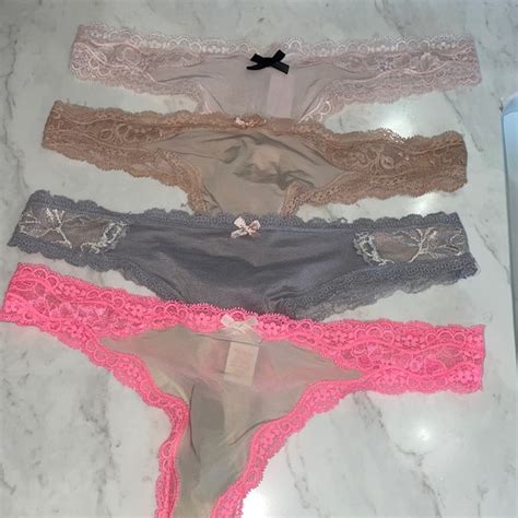 Victorias Secret Intimates And Sleepwear Vintage Victorias Secret Thongs 4 Pair Preloved