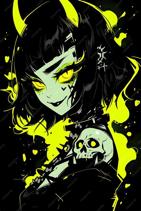 Premium Photo Crazy Anime Girl Cyberpunk Digital Painting Manga Woman