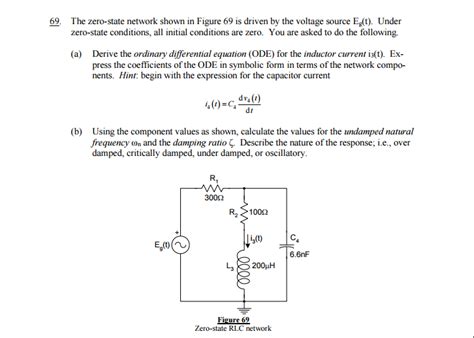 Solved The Zero State Network Shown In Figure 69 Is Driven Chegg Com
