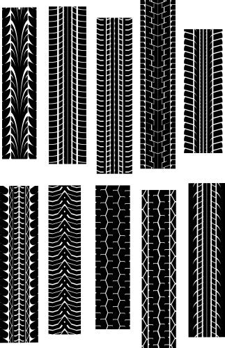 Tire Tread Patterns Royalty Free Vector Image VectorStock