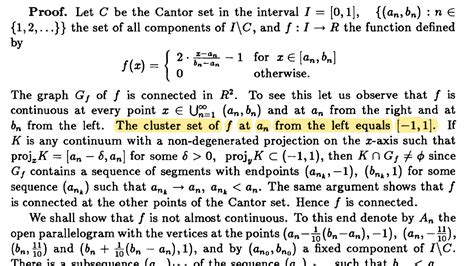 real analysis about cantor set and the cluster set of points at the