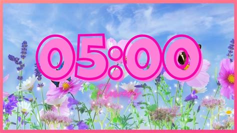 5 Minute Timer With Music Flowers Spring Classroom Happy Youtube