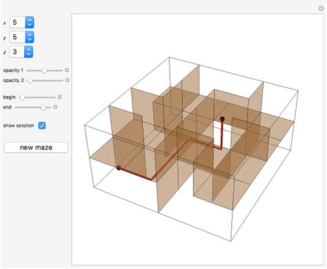Mazes In A Rectangular Solid Wolfram Demonstrations Project