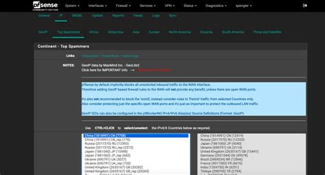 crash report when selecting geoip top spammer country from list