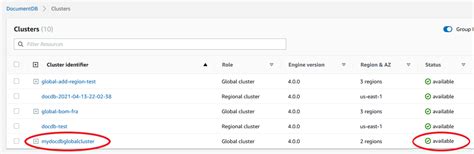 Quick Start Guide Global Clusters Amazon Documentdb
