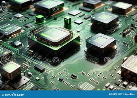 Close Up View Of A Modern Gpu Card With Circuit And Connections 3d