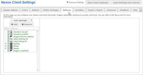 triggers iron realms nexus client documentation