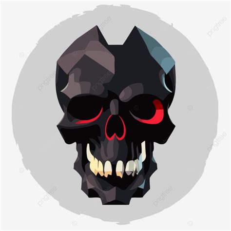 검은 해골 벡터 빨간 눈 만화와 검은 스티커 클립 아트 현실적인 두개골 그림 상표 클립 아트 Png 일러스트 및 벡터 에 대한 무료 다운로드 Pngtree