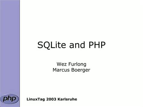 PPT SQLite And PHP PowerPoint Presentation Free Download ID