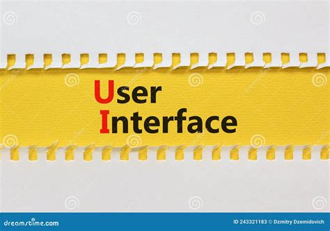 Symbole De Linterface Utilisateur Concept Words Interface Utilisateur Ui Sur Papier Jaune Sur