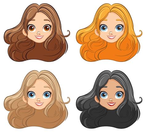 Long Hair Clipart Vectors And Illustrations For Free Download Freepik
