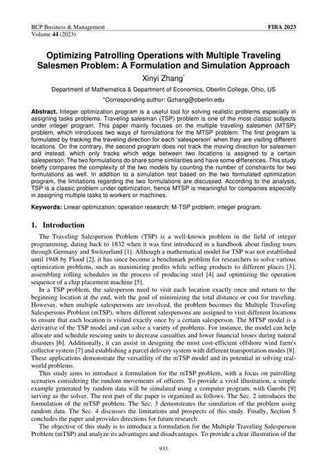 Pdf Optimizing Patrolling Operations With Multiple Traveling Salesmen