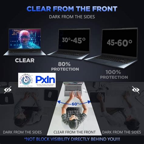 Inch Laptop Privacy Filter No Eye Strain Anti Glare Blue Light Uv Ir Anti Scratch