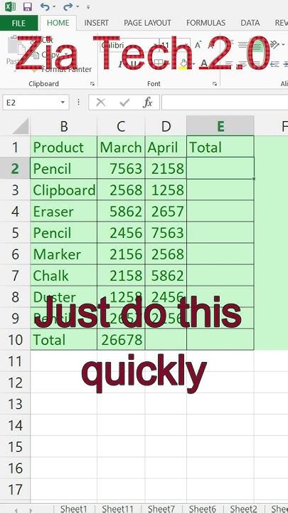 How To Auto Sum In Excel Shorts Excelshortcuts Ramdan Youtube