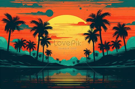 생성 인공 지능과 복고풍 배경 사진 무료 다운로드 Lovepik