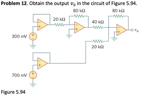 Solved Problem Obtain The Output V In The Circuit Of Chegg