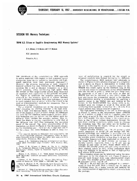 Silicon On Sapphire Complementary Mos Memory Systems Ieee Conference Publication Ieee Xplore