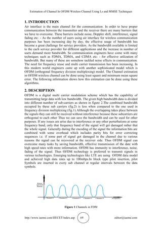 ESTIMATION OF CHANNEL IN OFDM WIRELESS CHANNEL USING LS AND MMSE TECHNIQUES PDF Computer