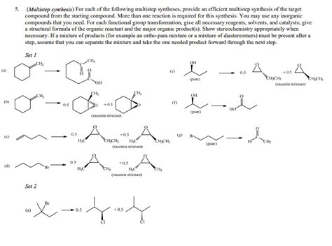 Solved 5 Multistep Synthesis For Each Of The Following Chegg Com
