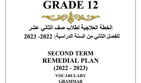 مذكرة انجليزي ثاني عشر ف2 أ سامي بن يوسف 2022 2023 مدرستي