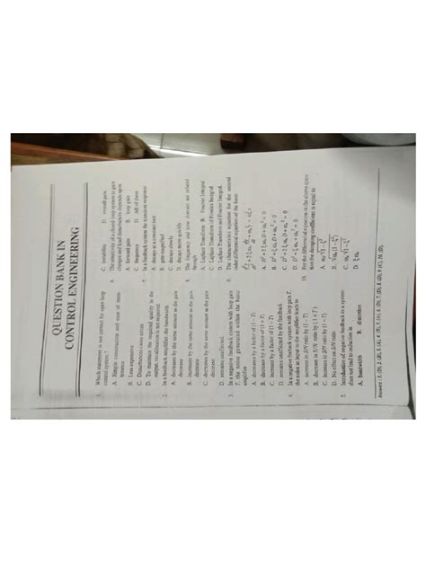 control system quiz mcq pdf
