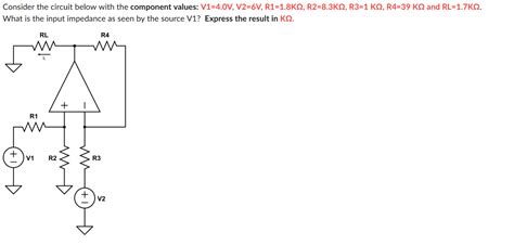 Solved Consider The Circuit Below With The Component Values Chegg