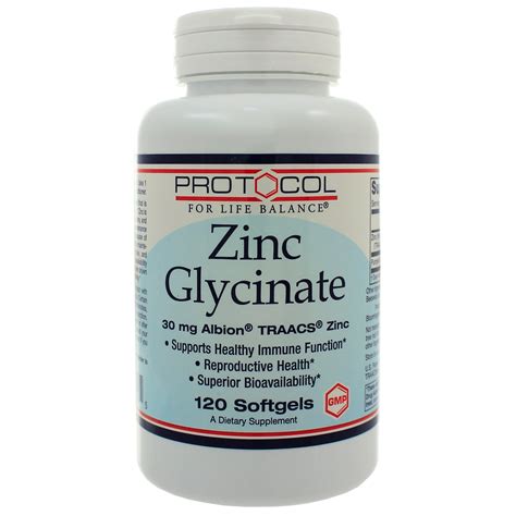 Zinc Glycinate 30mg Albion Traccs Zinc Personalpower