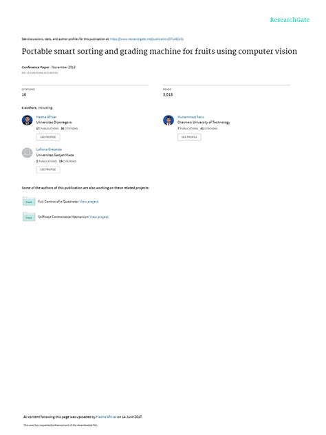 Portable Smart Sorting And Grading Pdf Rgb Color Model Computer Vision
