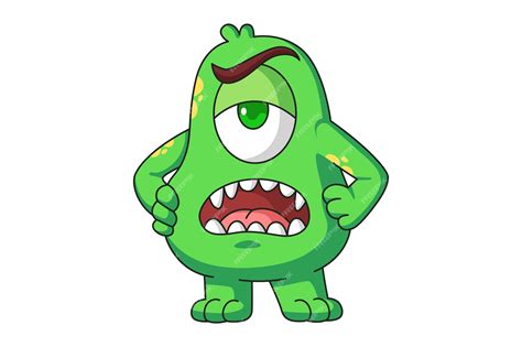 Premium Vector Cute Monster Cartoon Character Design