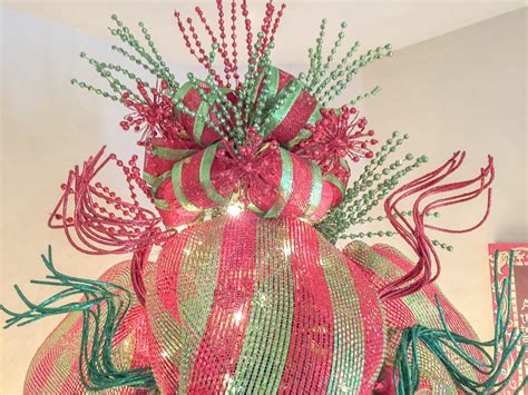 How To Make A Tree Topper Bow And A Few Decorations Poppy Grace