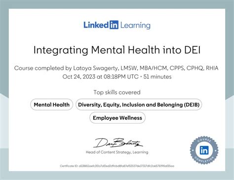 Certificate Of Completion Latoya Swagerty Lmsw Mba Hcm Cpps Cphq Rhia