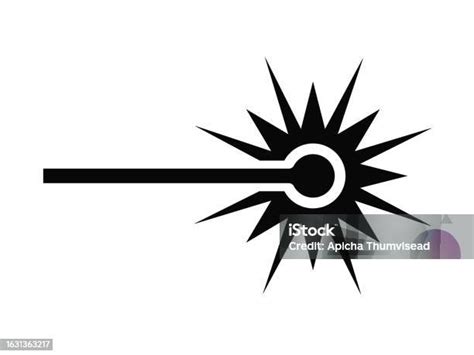 레이저 빔 플랫 벡터 아이콘 애플 리케이션 및 Websiteslaser 스파크 그래픽 벡터 아이콘 로고에 대한 스톡 벡터 아트
