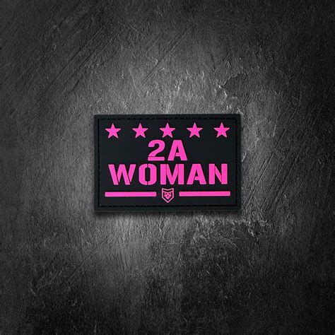 Pink 2a Woman Pvc Morale Patch Patchops