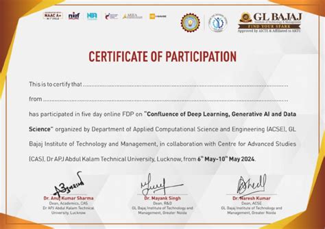 Fdp Certificate Pdf