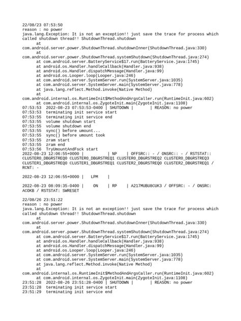 Power Off Reset Reason Backup Pdf Java Programming Language