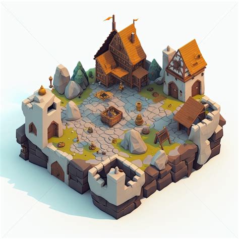 Rpg Npc Objeto De Elemento De Rol Isométrico Para Juego De Rol Ia Generativa Foto Premium