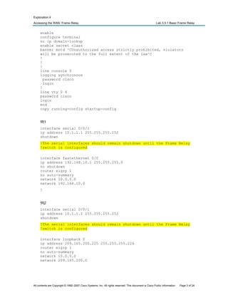Lab 3 5 1 Basic Frame Relay PDF