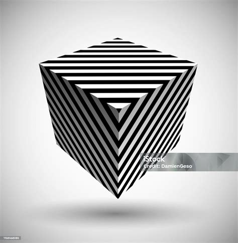 착시 선 배경입니다 추상 3d 흑백 환상 착시 벡터의 개념 적 디자인 Eps 10 벡터 일러스트레이션 0명에 대한 스톡 벡터 아트 및 기타 이미지 Istock