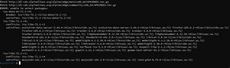 alpine edge upgrade fail r alpinelinux