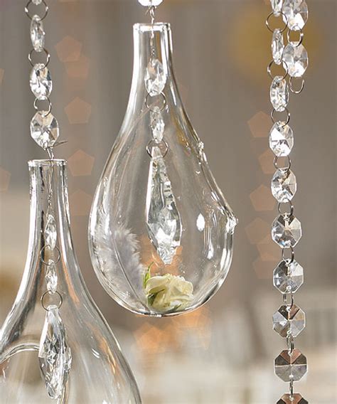 Small Blown Glass Tear Drops Wedding Reception Accessory Unxia