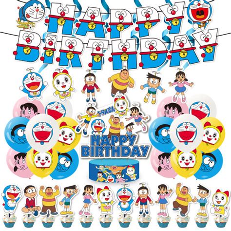 Doraemon Theme Party Decoration Set Unusual Dreams