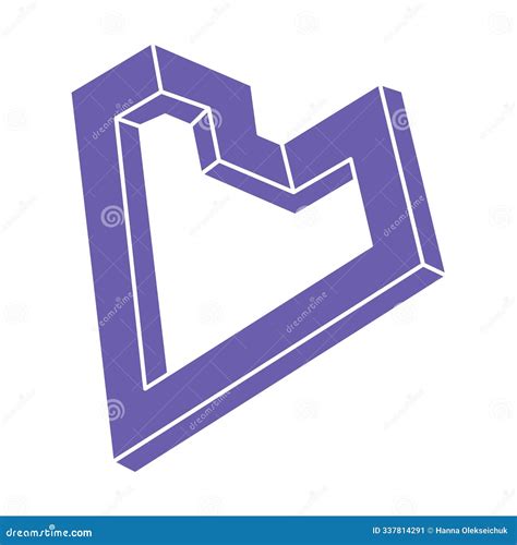 Logo Impossible Shape Optical Illusion Vector Optical Art Object Geometric Figure Line Art