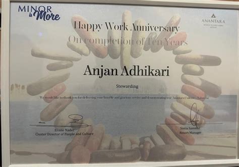 I Am Proud To Have Been Part Of Minor Hotel For The Past 10 Years I